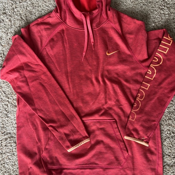 Nike | Tops | Nike Drifit Red Hoodie | Poshmark